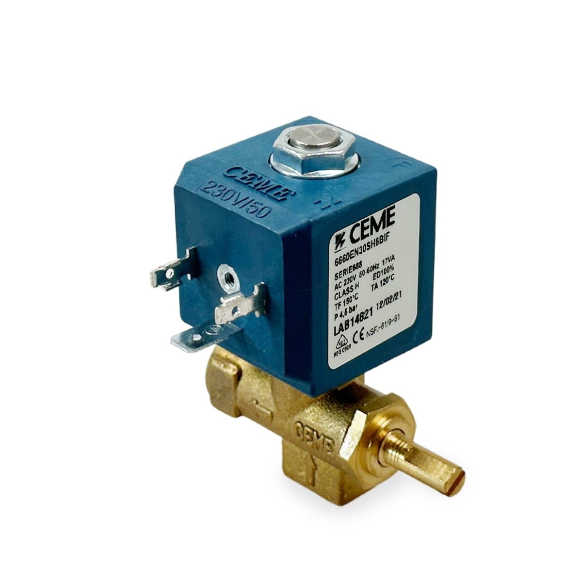 CEME 6660EN30SH6BIF Solenoid Valve - 1/4" G NC 2/2 WAY (230VAC 60Hz ...