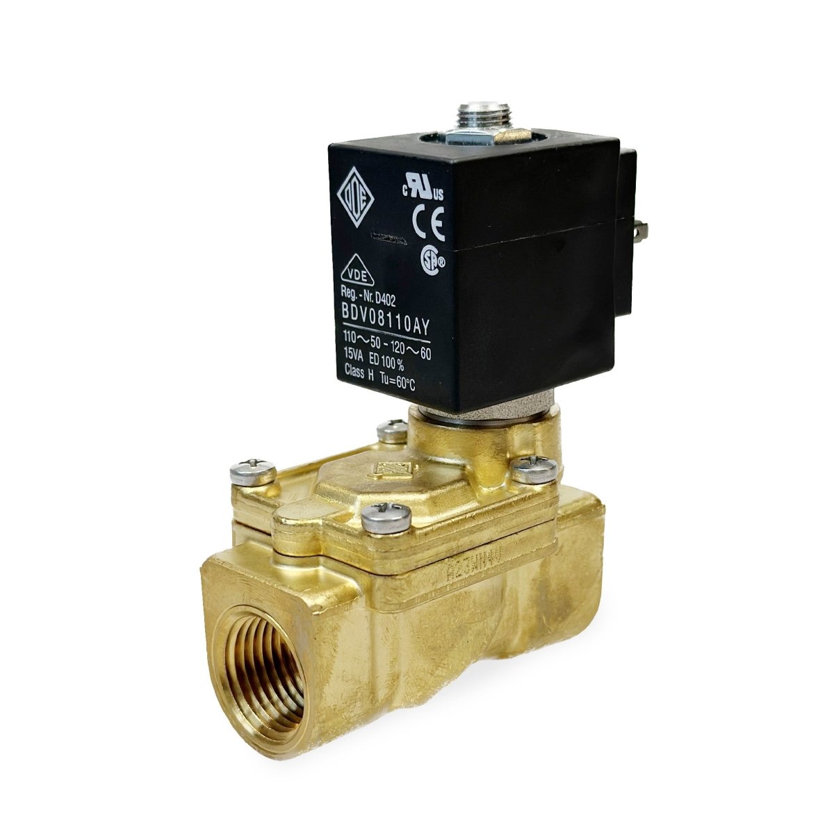 ODE | 21WN4K0V130 Solenoid Valve 1/2" NPT N.C 2/2 WAY — Hydronics Depot ...